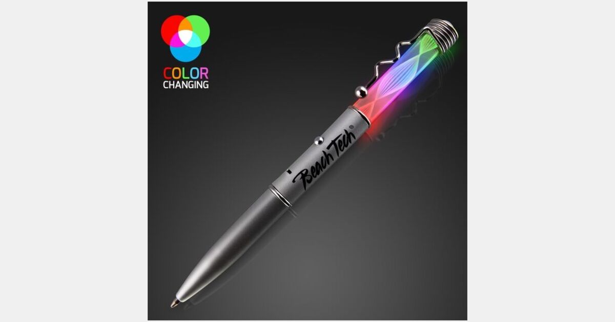 Rainbow Light Pen With Spiral with your logo | ImprintLogo.com