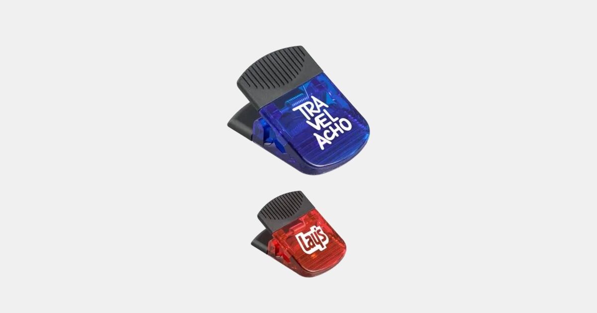Custom Printed Square Power Clip with your logo | ImprintLogo.com