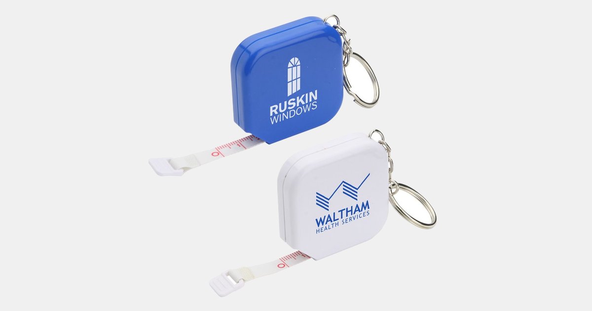 Key Tag with Square Tape Measure Custom Imprinted | ImprintLogo.com