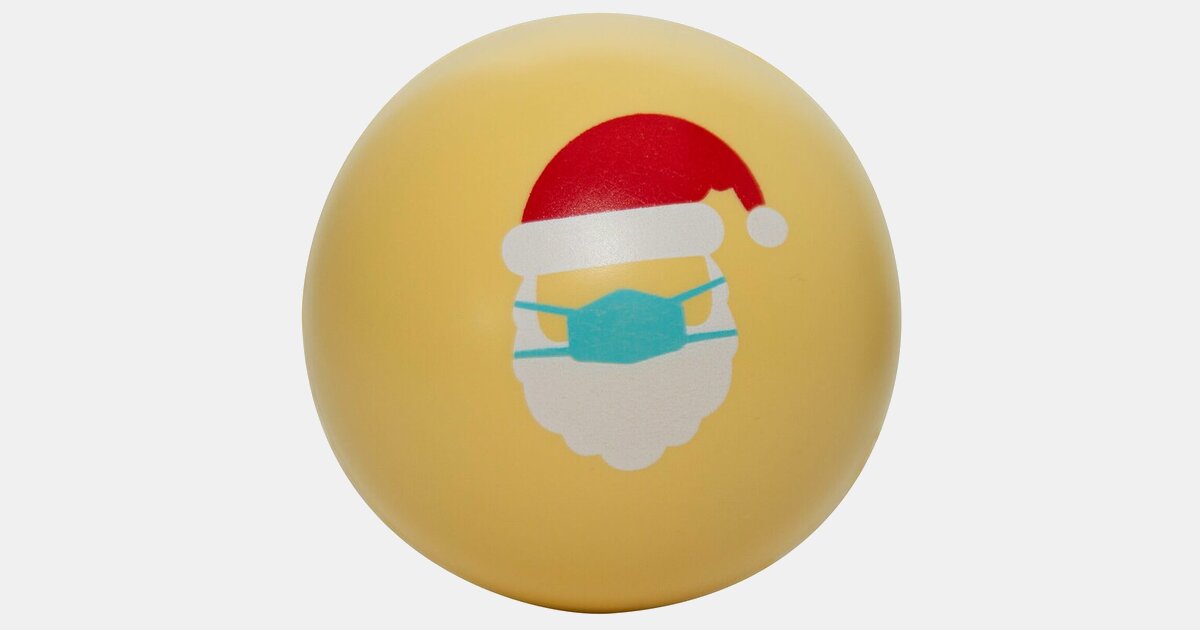 Promotional Squeezies (R) Holiday Ppe Santa Stress Ball with your logo ...