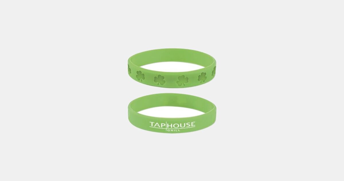 St. Patrick's Day Silicone Wristband with your logo | ImprintLogo.com