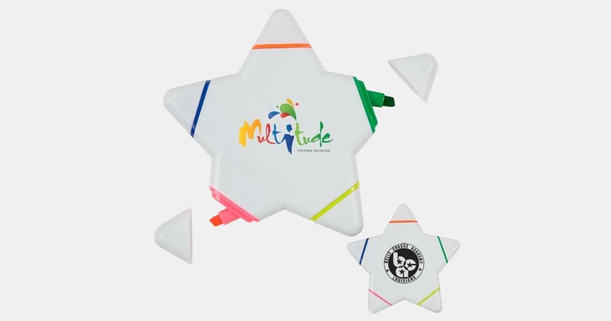 Custom Star Highlighter with your logo | ImprintLogo.com