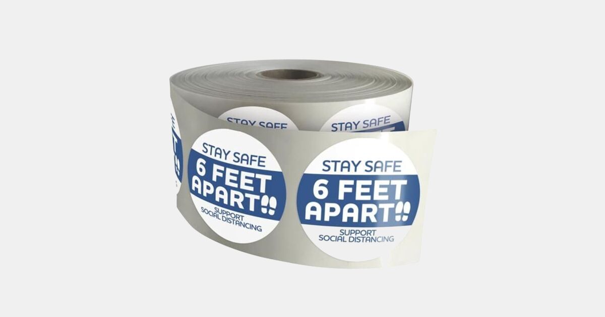 Stay Safe Stickers with your logo | ImprintLogo.com