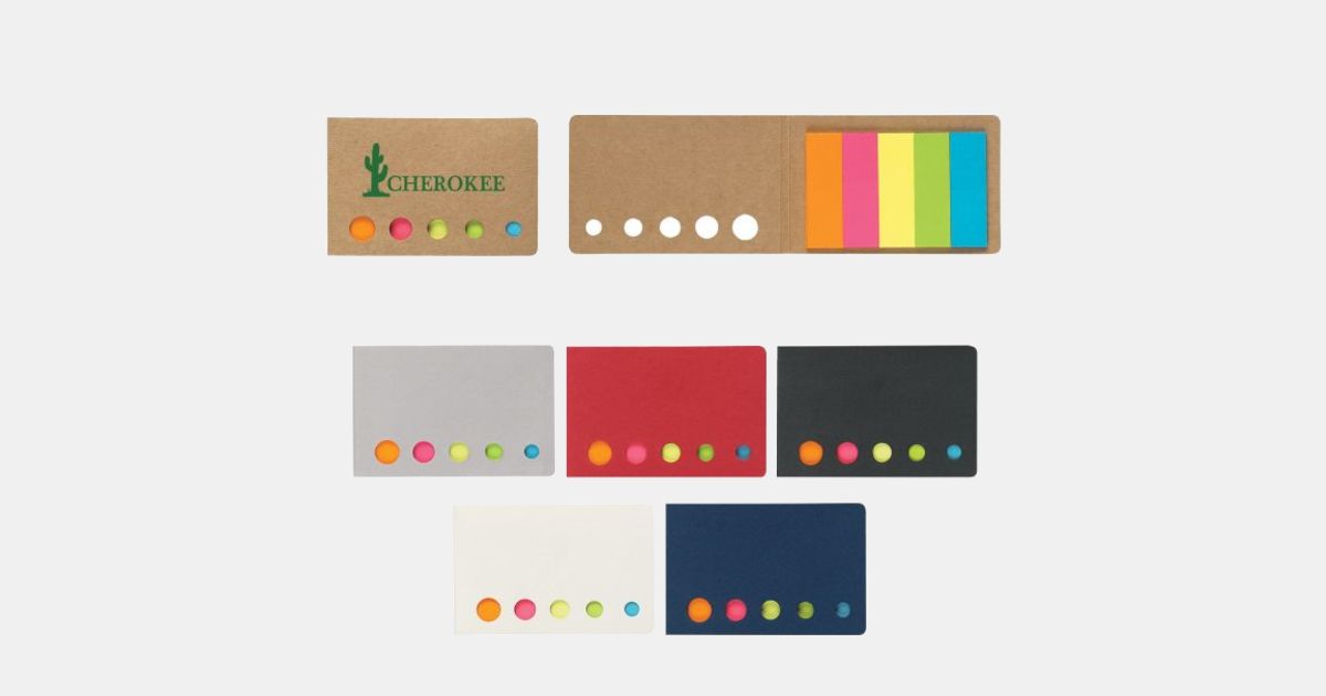 Custom Printed Sticky Flags In Pocket Case with your logo | ImprintLogo.com