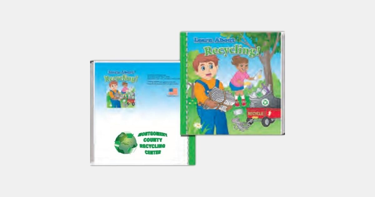 Storybook - Learn About Recycling USA Made with your logo | ImprintLogo.com