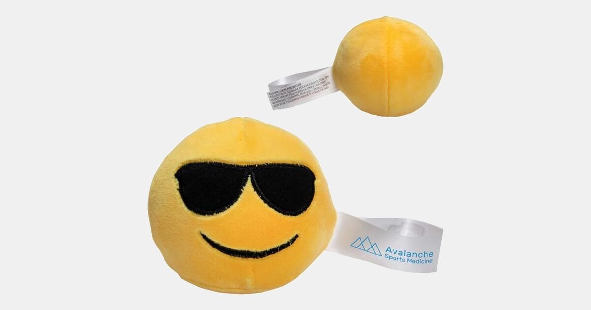 Marketing Stress Buster (TM) Emoji Sunglasses with your logo ...