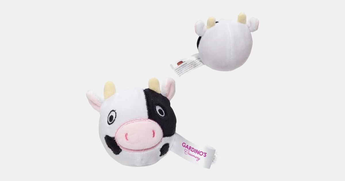 Marketing Stress Buster (TM) Cow with your logo | ImprintLogo.com