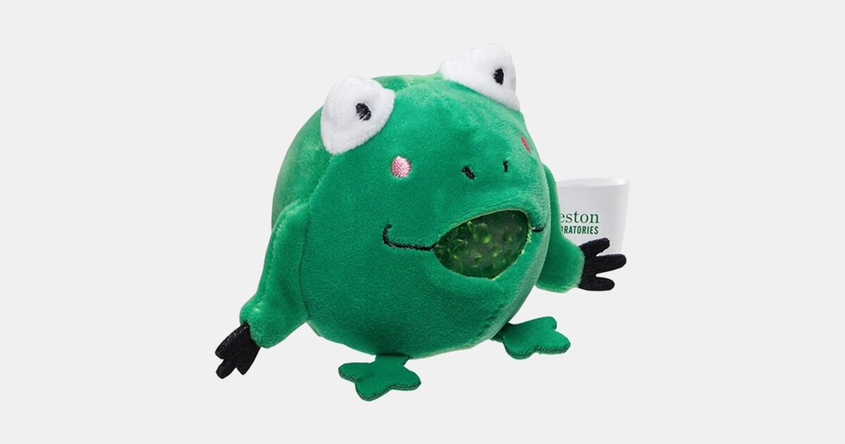 Marketing Stress Buster (TM) Frog with your logo | ImprintLogo.com