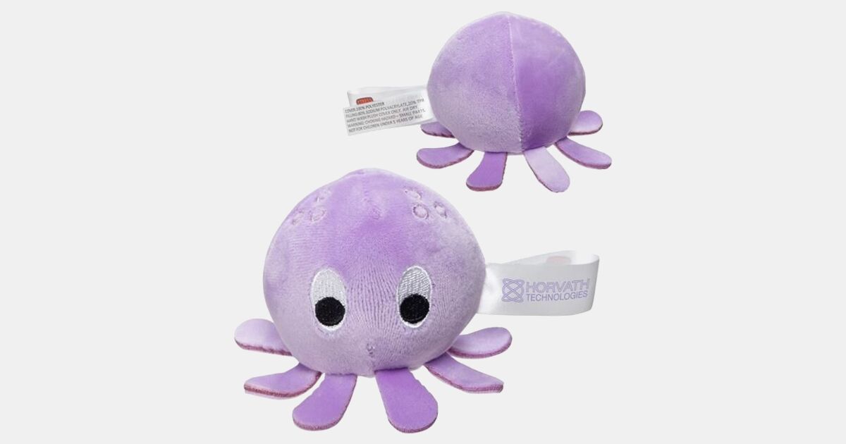 Marketing Stress Buster (TM) Squid with your logo | ImprintLogo.com