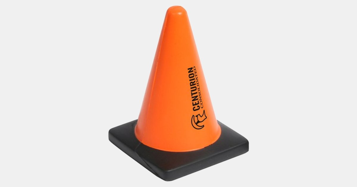 Stress Ball Construction Cone | ImprintLogo.com