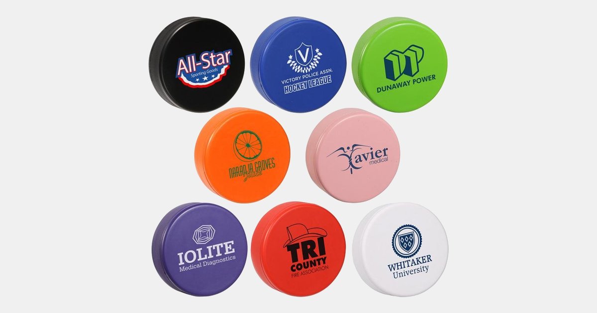 Stress Ball Hockey Puck | ImprintLogo.com