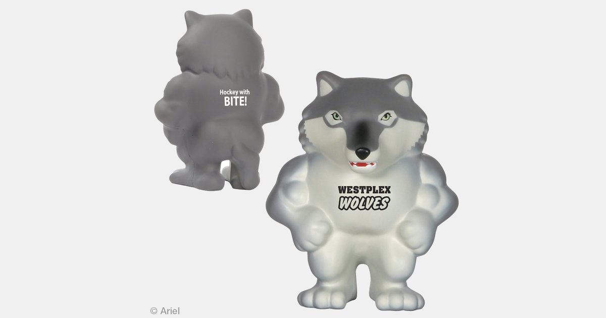 Stress Ball Wolf Mascot | ImprintLogo.com