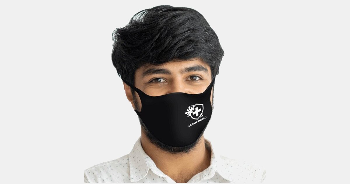Stretch Fit Promo Face Mask with your logo | ImprintLogo.com