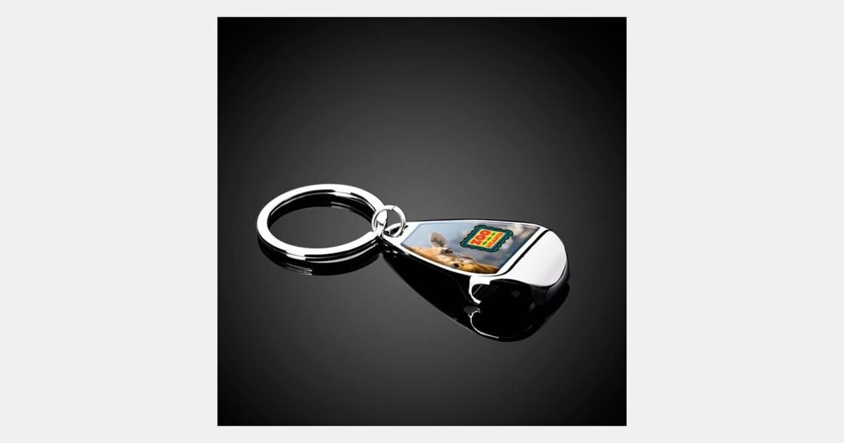 The Apri Bottle Opener Key Chain with your logo | ImprintLogo.com