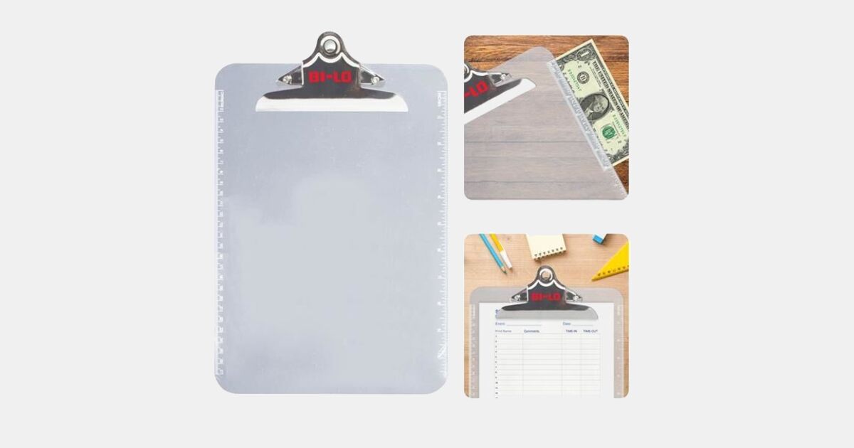 Custom Printed Clipboard Transparent with your logo | ImprintLogo.com