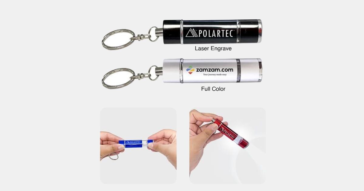 Custom Printed Aluminum Flashlight Triangle with your logo ...