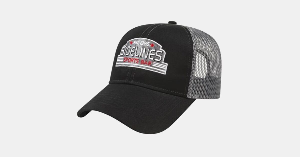 Embroidered Two-Tone Mesh Back Cap with your logo | ImprintLogo.com