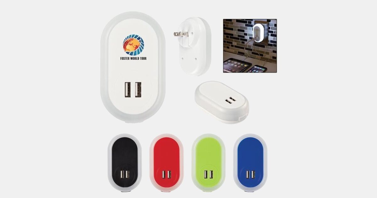 Custom Printed Ul Listed Nightlight A/C Adapter With Custom Box with ...