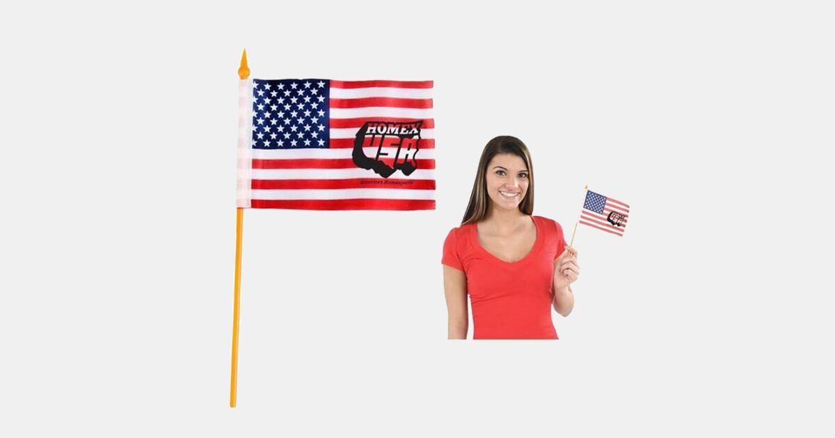 Customizable USA Flag with your logo | ImprintLogo.com