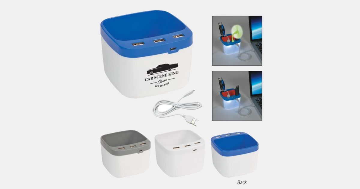 Custom Printed Usb Desk Caddy with your logo | ImprintLogo.com