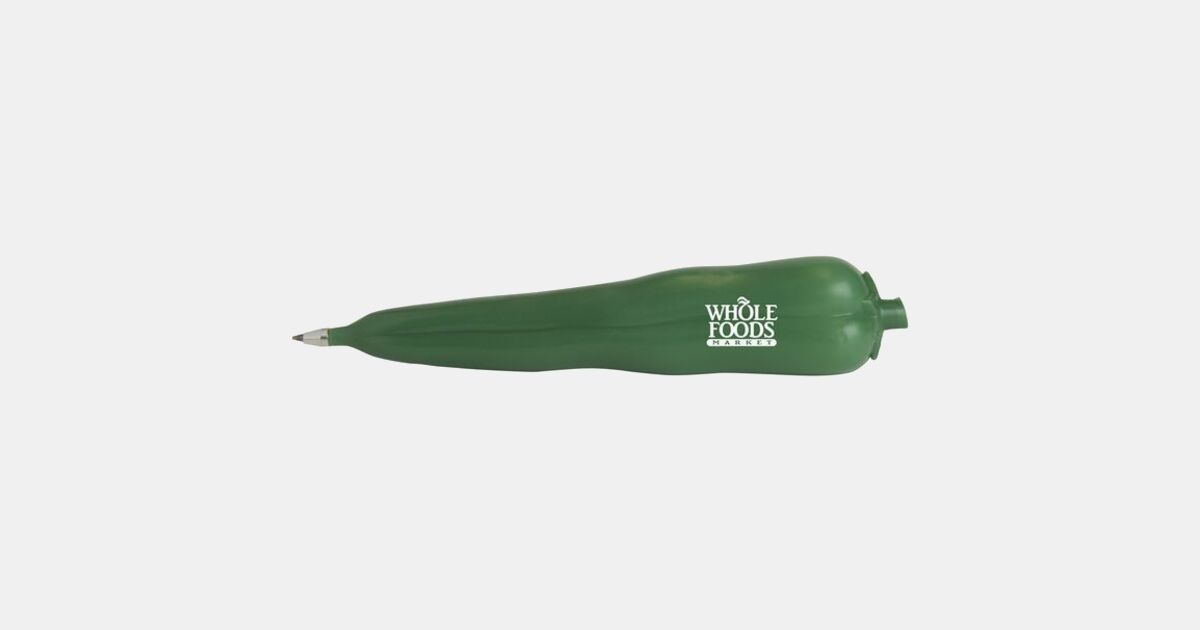 Promotional Vegetable Pens: Green Pepper with your logo | ImprintLogo.com