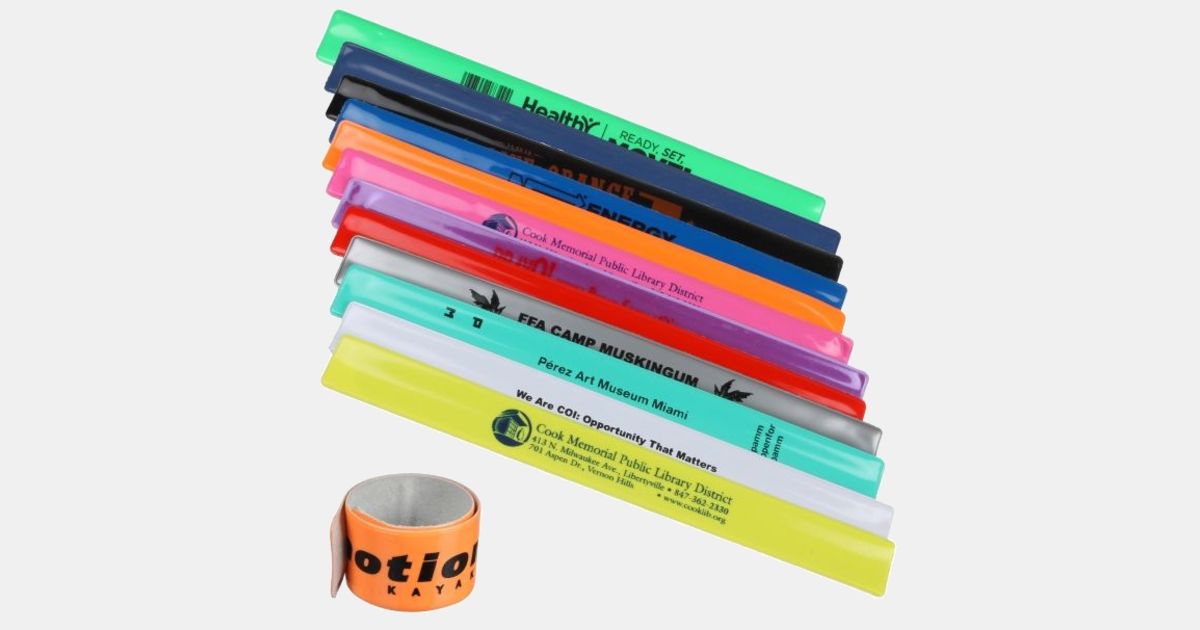 Vinyl Slap Bracelet with your logo | ImprintLogo.com