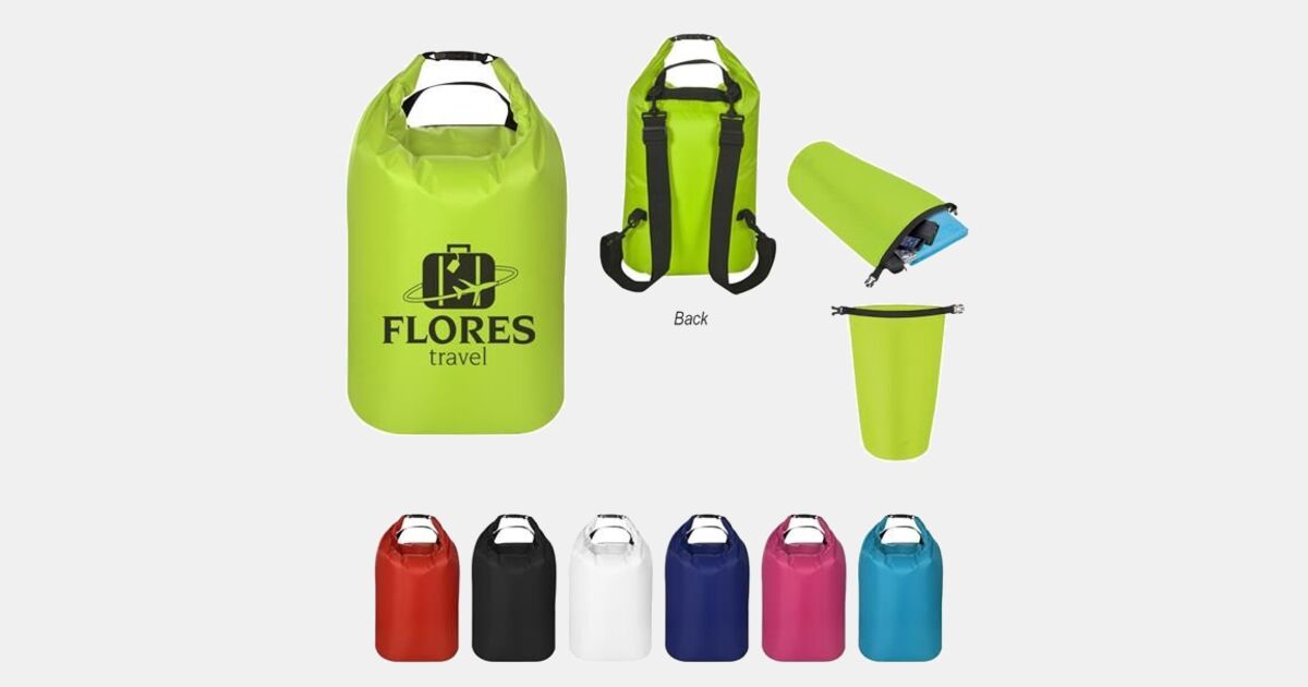 Custom Printed Waterproof Dry Bag Backpack with your logo | ImprintLogo.com