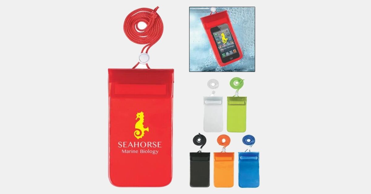 Custom Printed Waterproof Pouch With Neck Cord with your logo ...