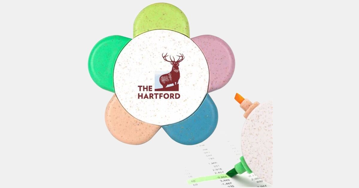 Custom Printed Eco-Friendly Daisy Highlighter with your logo ...