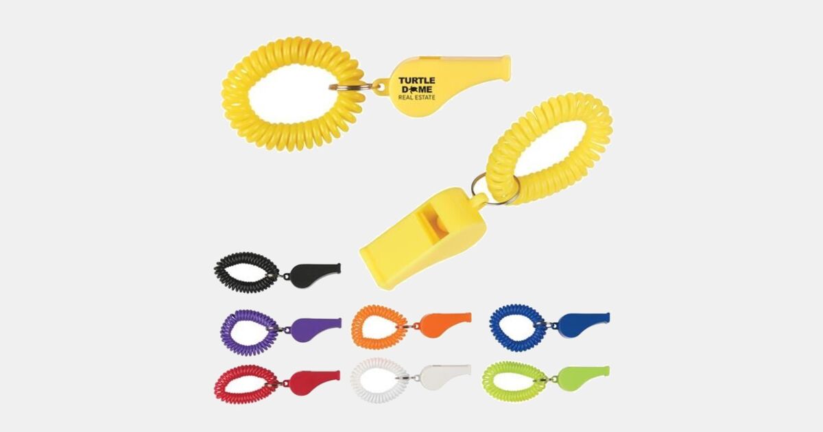 Custom Printed Whistle With Coil with your logo | ImprintLogo.com