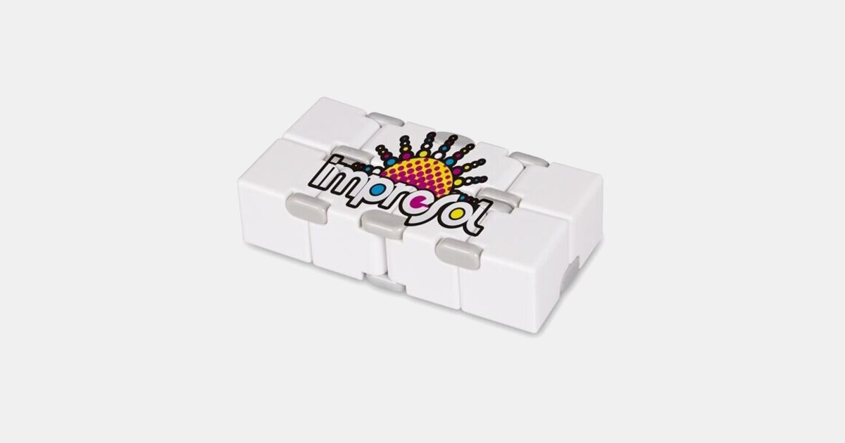 White Infinite Cube - Full Color with your logo | ImprintLogo.com