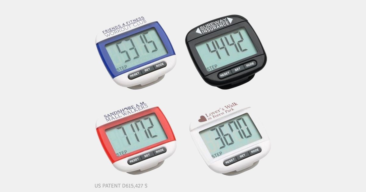 Custom Widescreen Walker Multi-Function Pedometer with your logo ...
