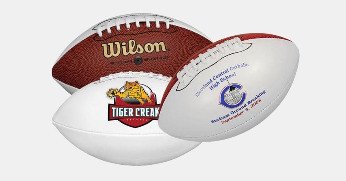 Wilson Autograph Football - Full Size with your logo | ImprintLogo.com