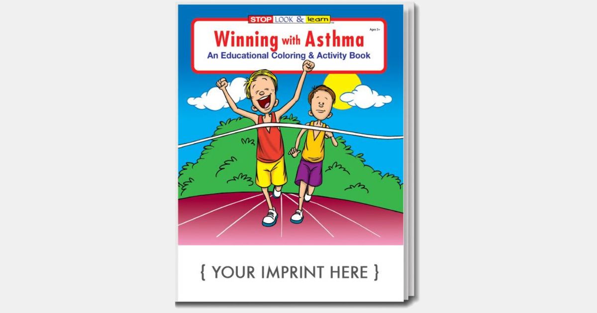 USA Made Winning With Asthma Coloring And Activity Book with your logo ...