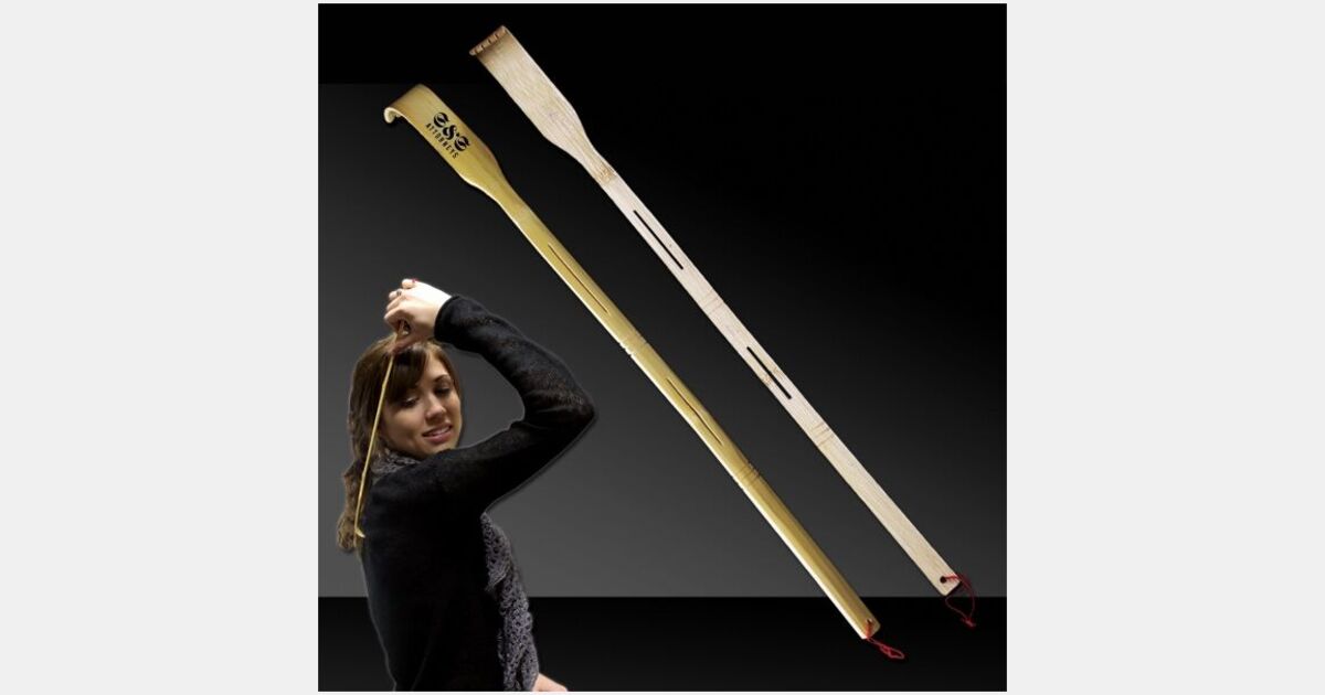 Custom Printed Wooden Back Scratcher 16" with your logo | ImprintLogo.com