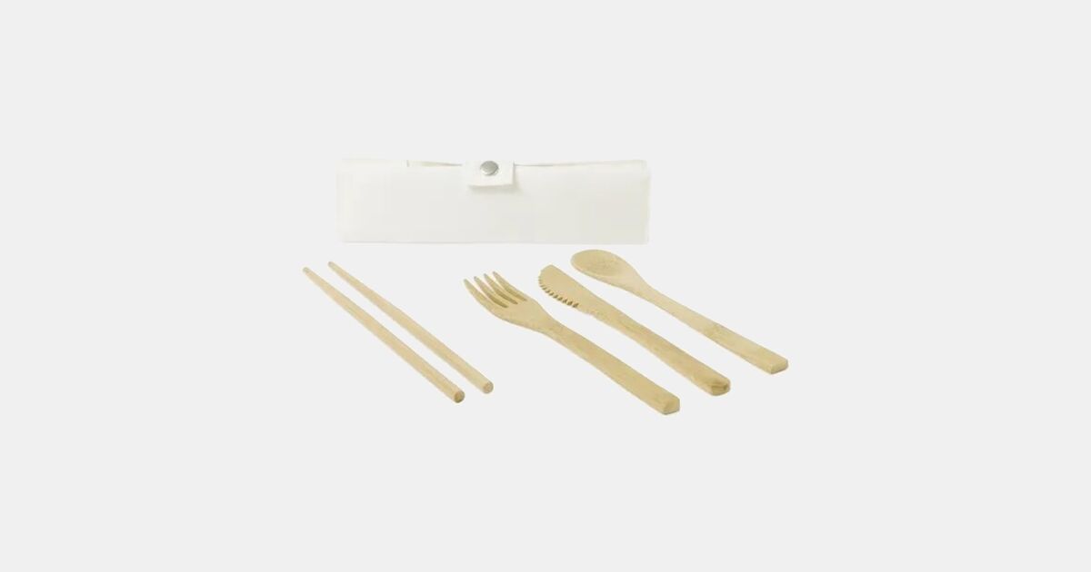 Custom Imprinted Zero-Waste Bamboo Utensil Kit with your logo ...